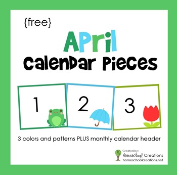 Easter Pocket Chart Calendar Pieces - FREE Printable