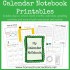 Calendar Notebook Binder Printables