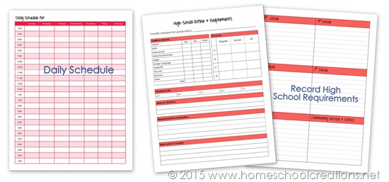 Middle And High School Planner Printables For Homeschool