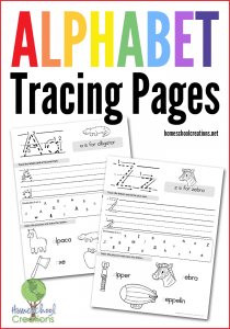 Alphabet Tracing Pages - FREE Printable