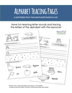 Alphabet Tracing Pages - FREE Printable