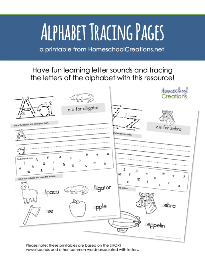 Alphabet Tracing Pages - FREE Printable