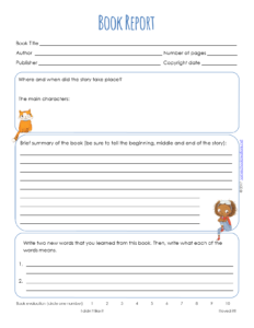 Book Report Forms - Free Printable