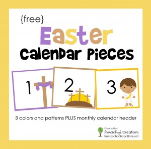 Easter Pocket Chart Calendar Pieces - FREE Printable