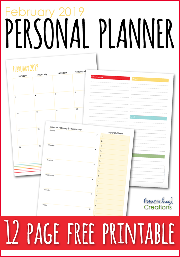 February Personal Planner - Free Printable