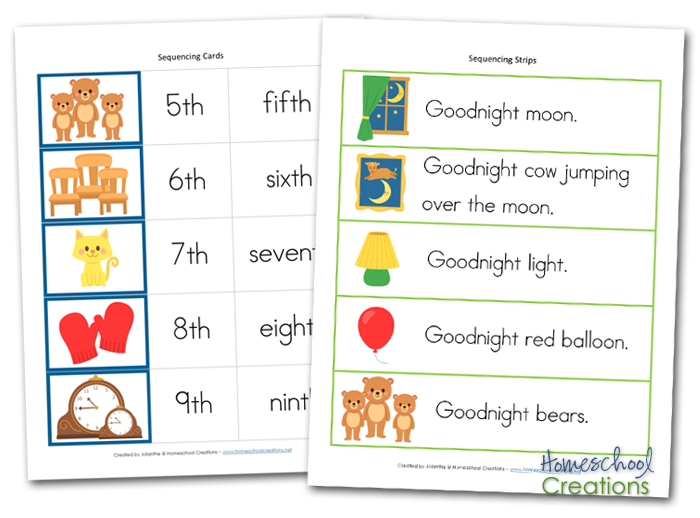 Goodnight Moon Sequencing Cards - Free Printable