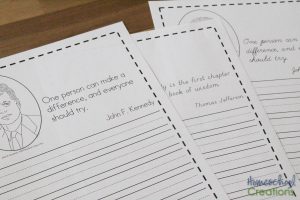President's Day Handwriting Pages (Free Printables)