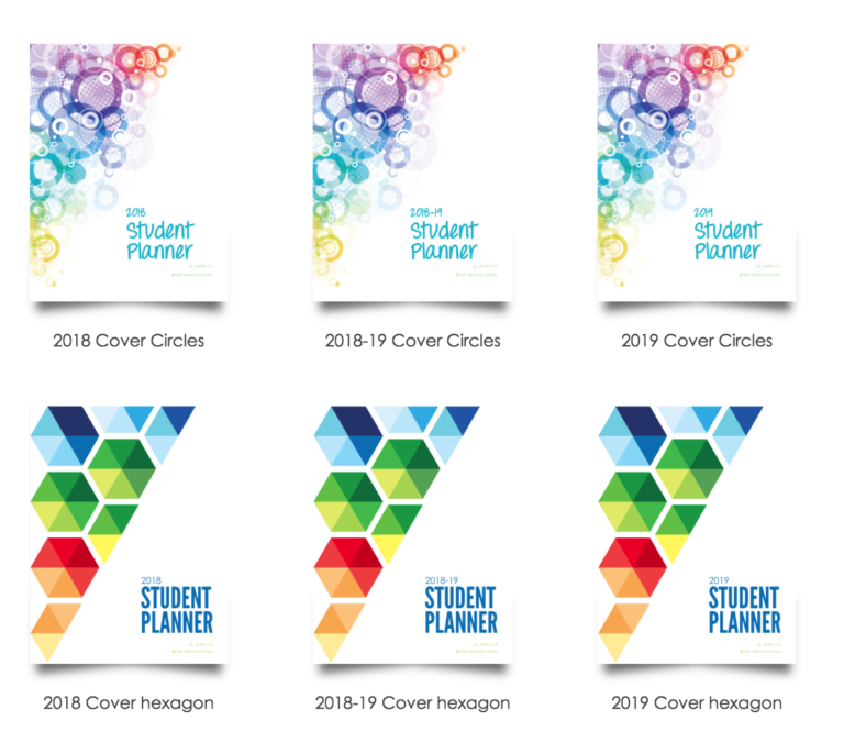 New Student Planner Covers for 2018-2019