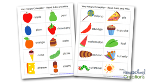 The Very Hungry Caterpillar Word Cards - FREE Printable