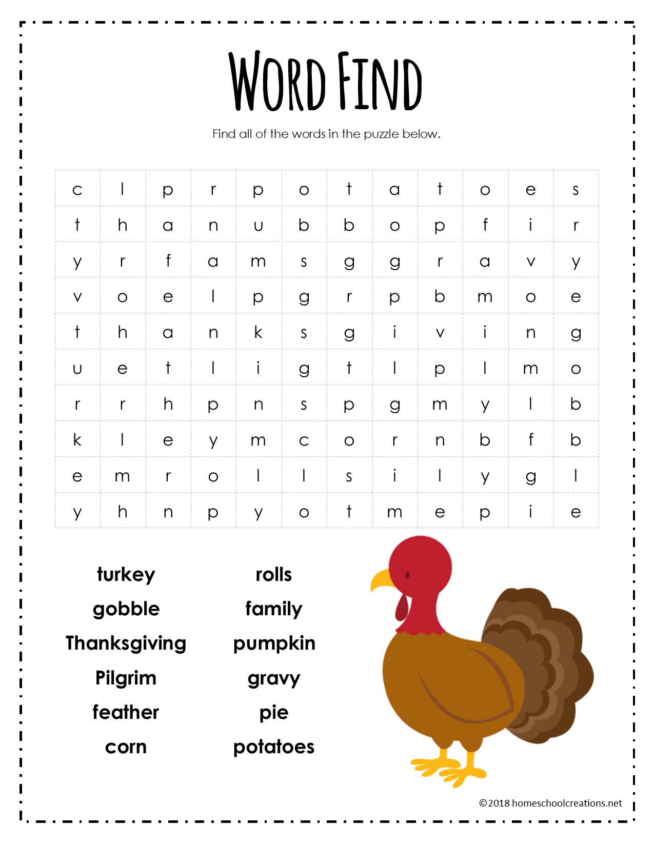 Thanksgiving Activity Pack - FREE Printables